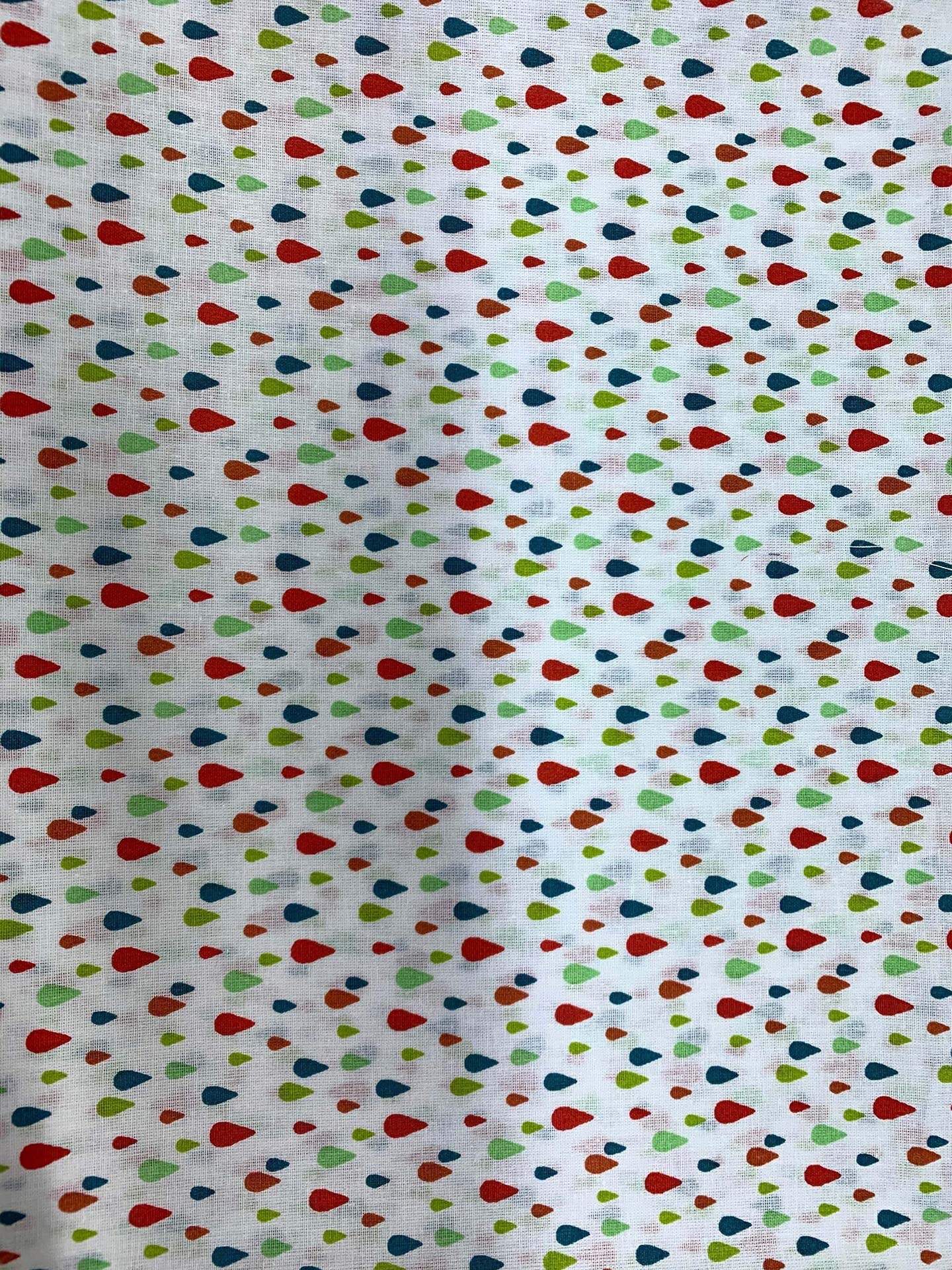 motif-tissu-coton-goutte-multicolore - La foire aux tissus